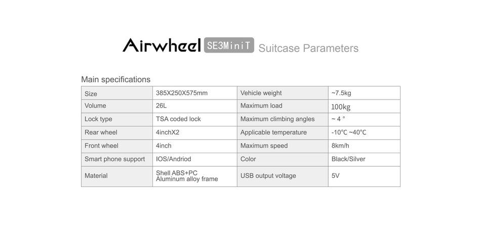 Airwheel SE3 Mini T-The Smart Rideable Luggage for Modern Travelers--2 ...
